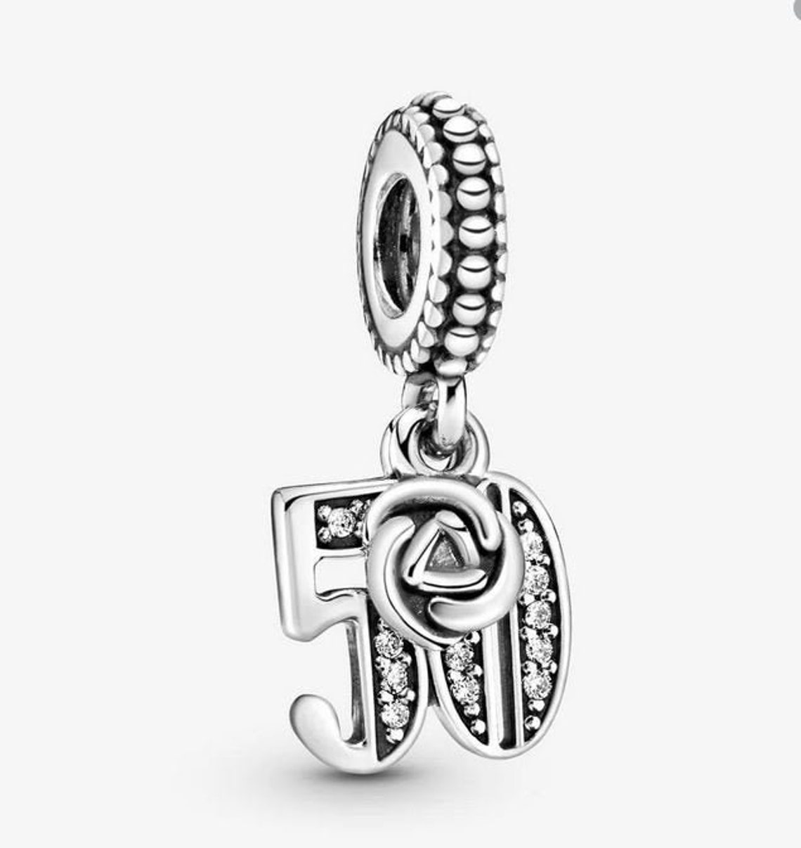 Authentic PANDORA S925 ALE Fully Stamped Happy Birthday 50 | Etsy