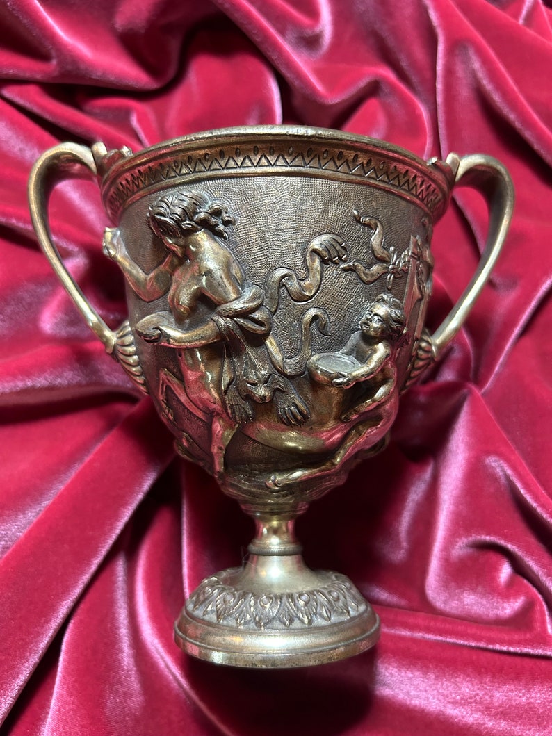 Bronze Goblet With Centaur Centauress in Relief Cyllarus and Hylonome ...