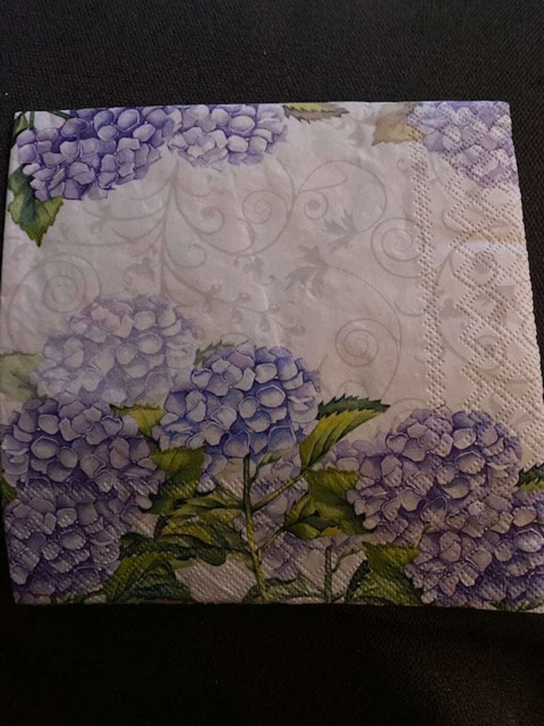 Floral Hydrangea Luncheon Napkin. Perfect for Crafting. 1.50 Each. Free ...