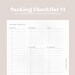 Packing Checklist V1 A5 Printable and Digital PDF Files 1 Minimalist ...