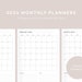 2024 Monthly Planner Printable Template V1 A4 & A5 PDF Files Minimalist ...