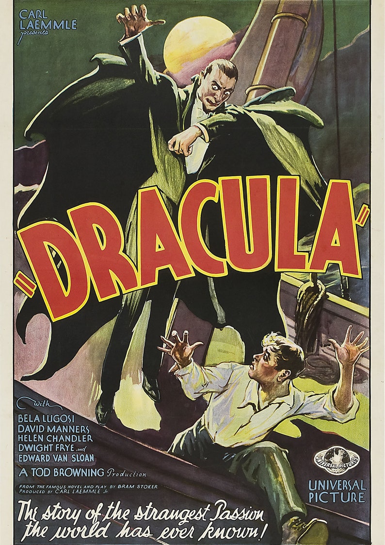 Dracula (1958) Poster British Gothic Horror Film Wall Decor Print Peter ...