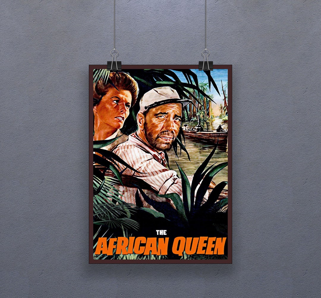 The African Queen (1951) Poster British-american Adventure Film Wall ...