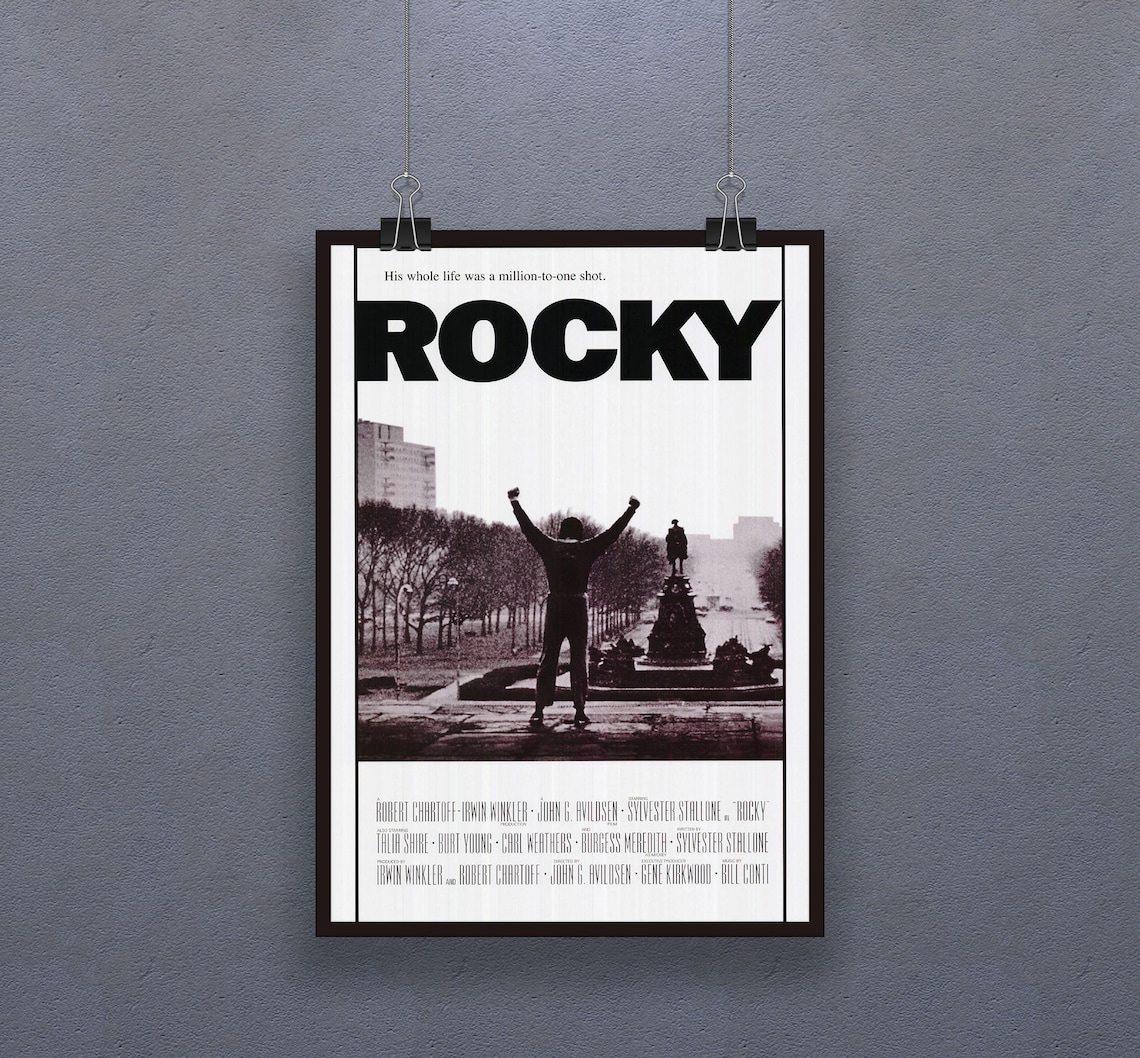 Rocky (1976) Poster American Boxing Drama Film Sylvester Stallone ...