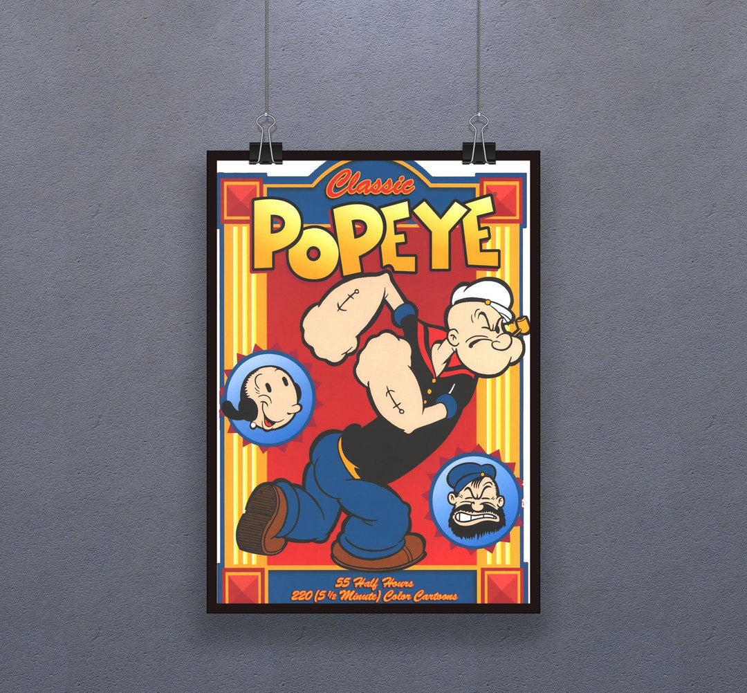 Popeye Classic Poster Cartoon Movie Comic Strip Print Art Gift - Etsy