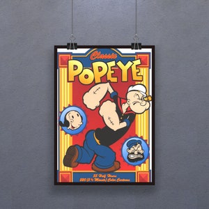 Popeye Classic Poster Cartoon Movie Comic Strip Print Art Gift - Etsy