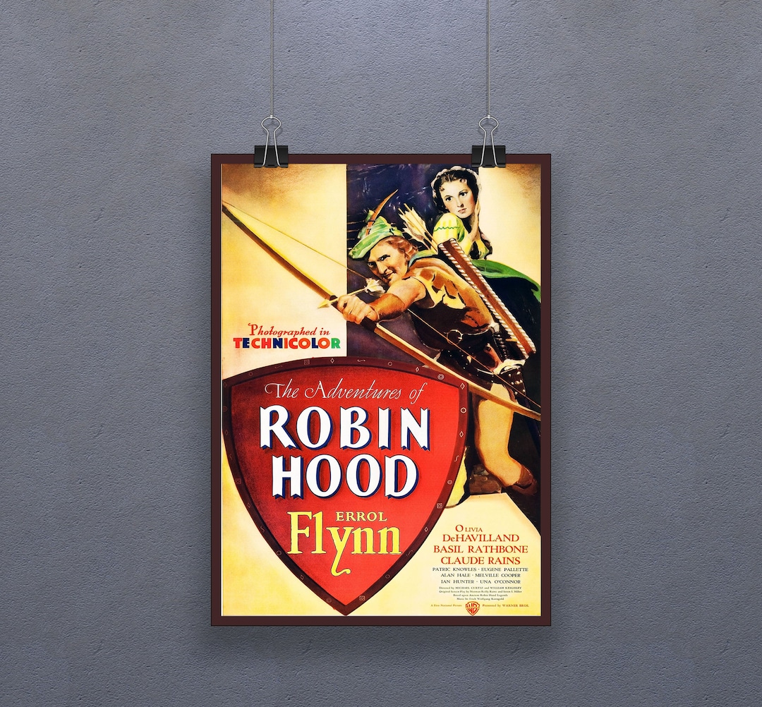 The Adventures of Robin Hood (1938) Poster American Technicolor Film ...