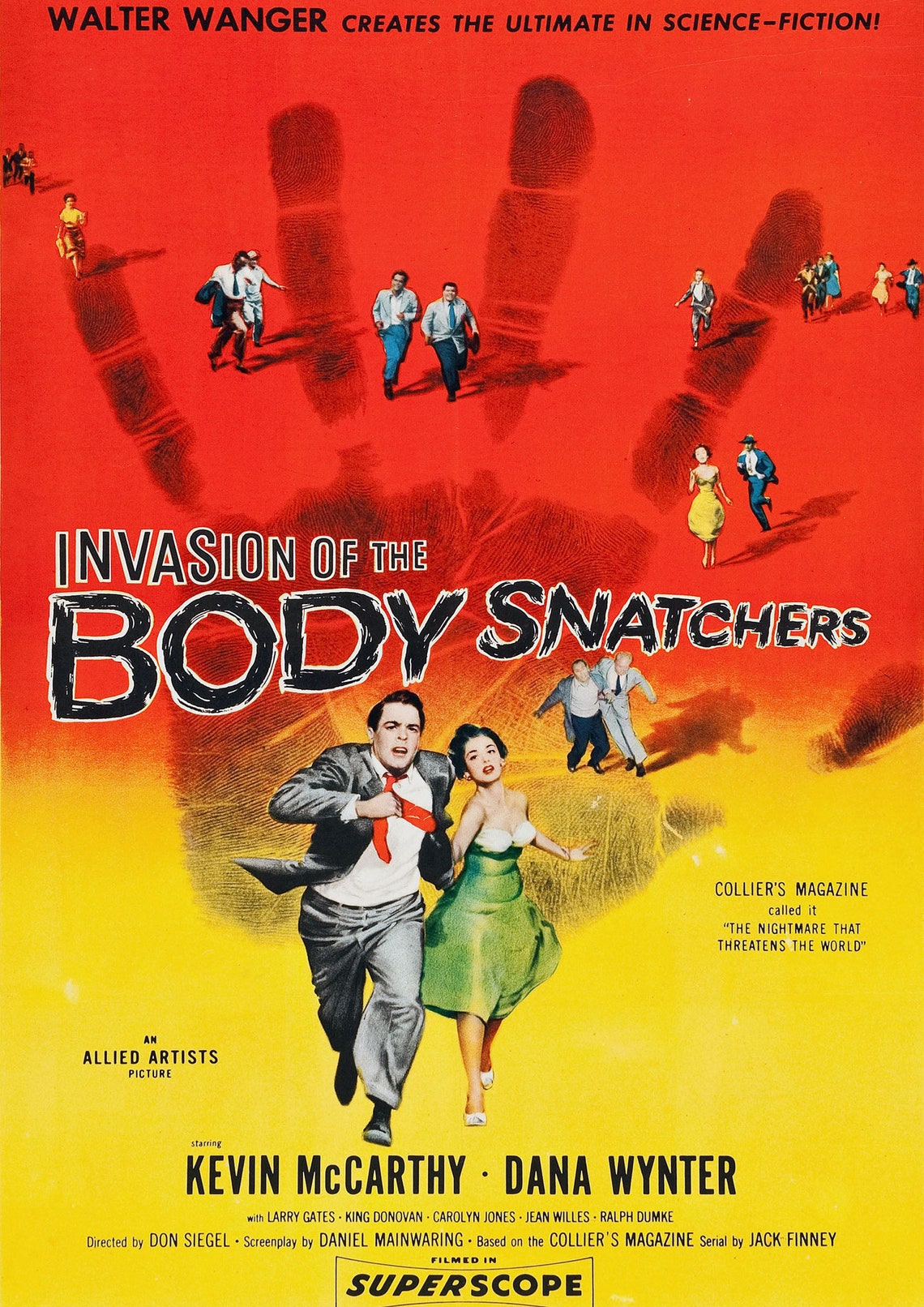 Invasion of the Body Snatchers 1956 Poster American Science Fiction ...