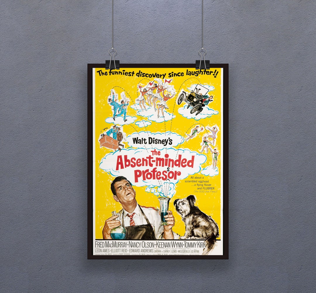The Absent-Minded Professor 1961 Poster American ciencia - Etsy España