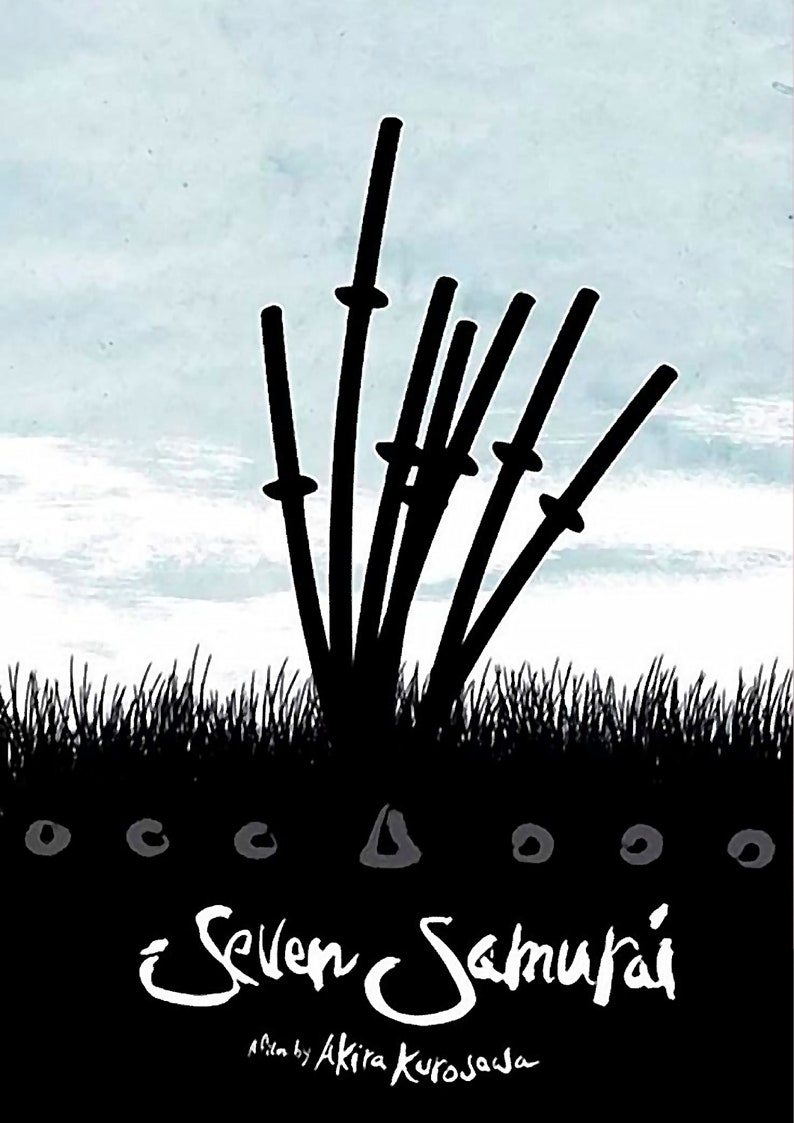 Seven Samurai 1954 Poster Japanese Epic Samurai Drama Film Decor Art ...