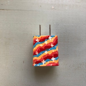 Painted Charger - Retro Pattern - Etsy