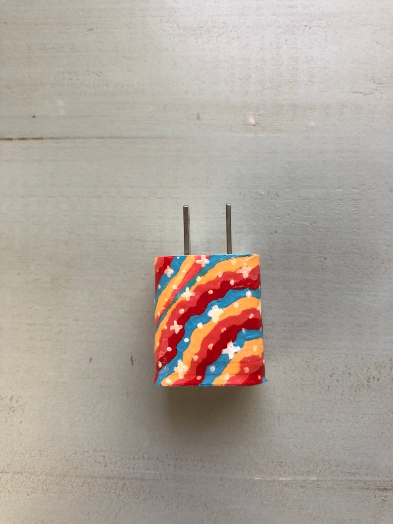 Painted Charger - Retro Pattern - Etsy