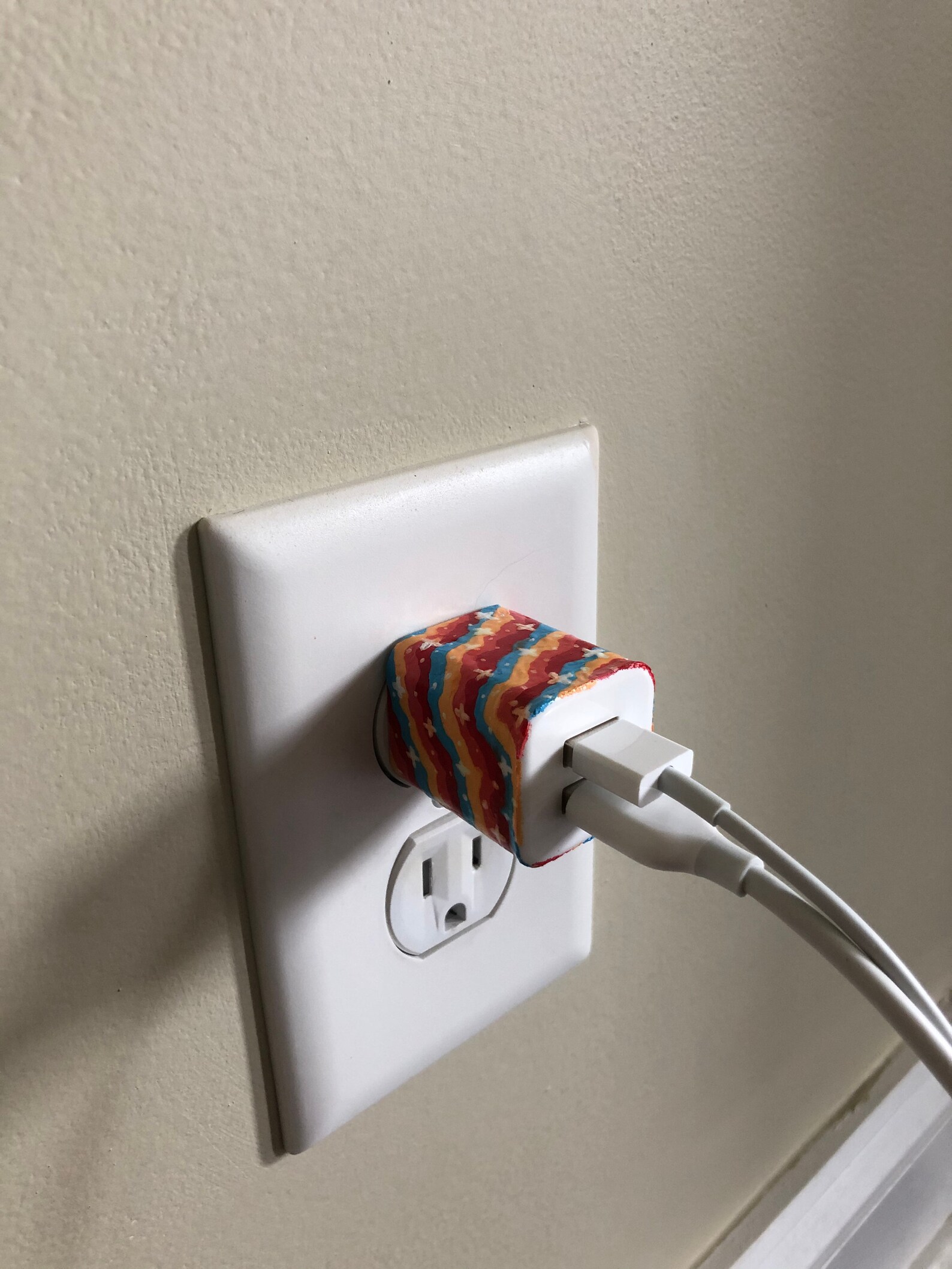 Painted Charger - Retro Pattern - Etsy