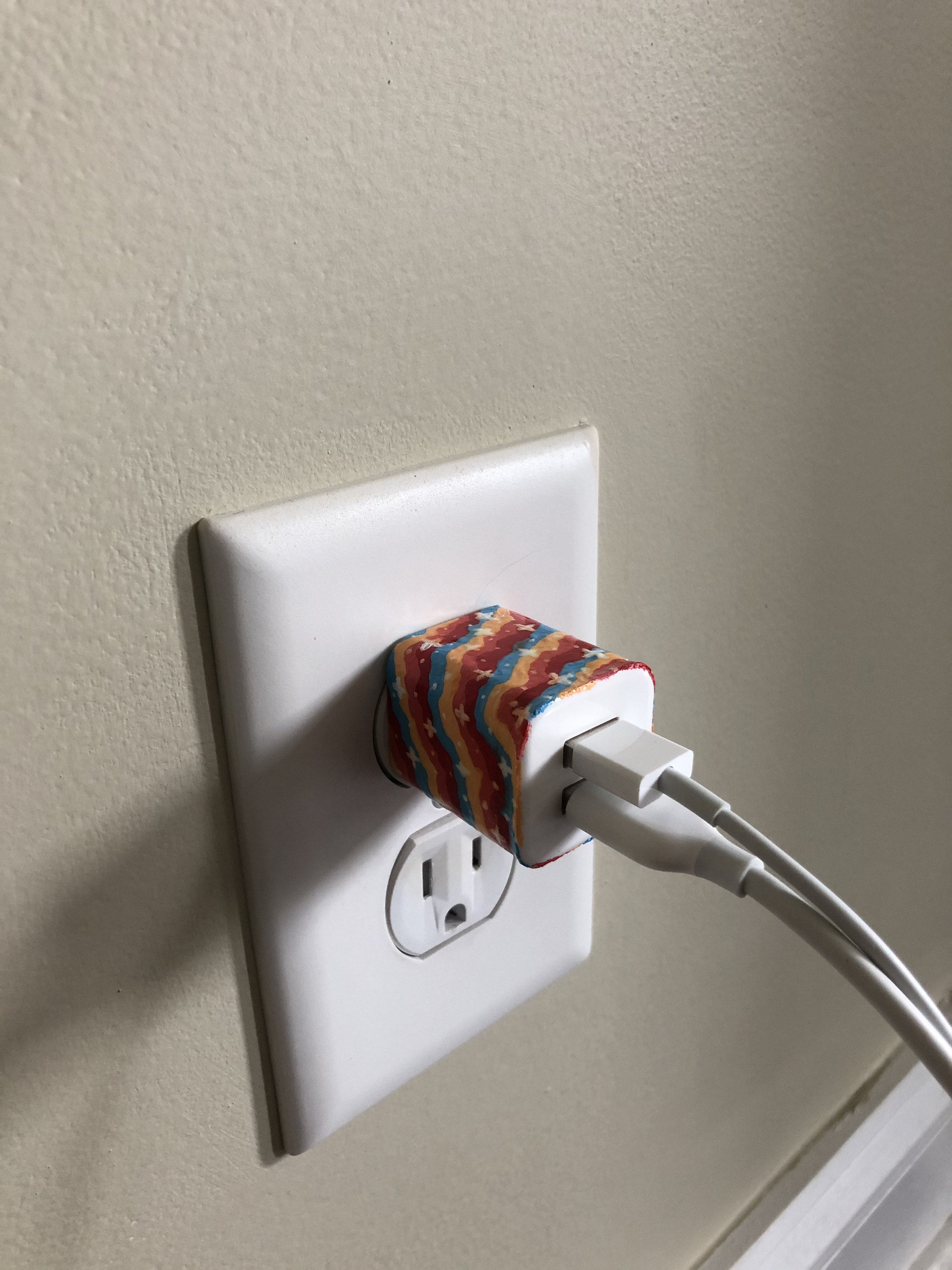 Painted Charger - Retro Pattern - Etsy