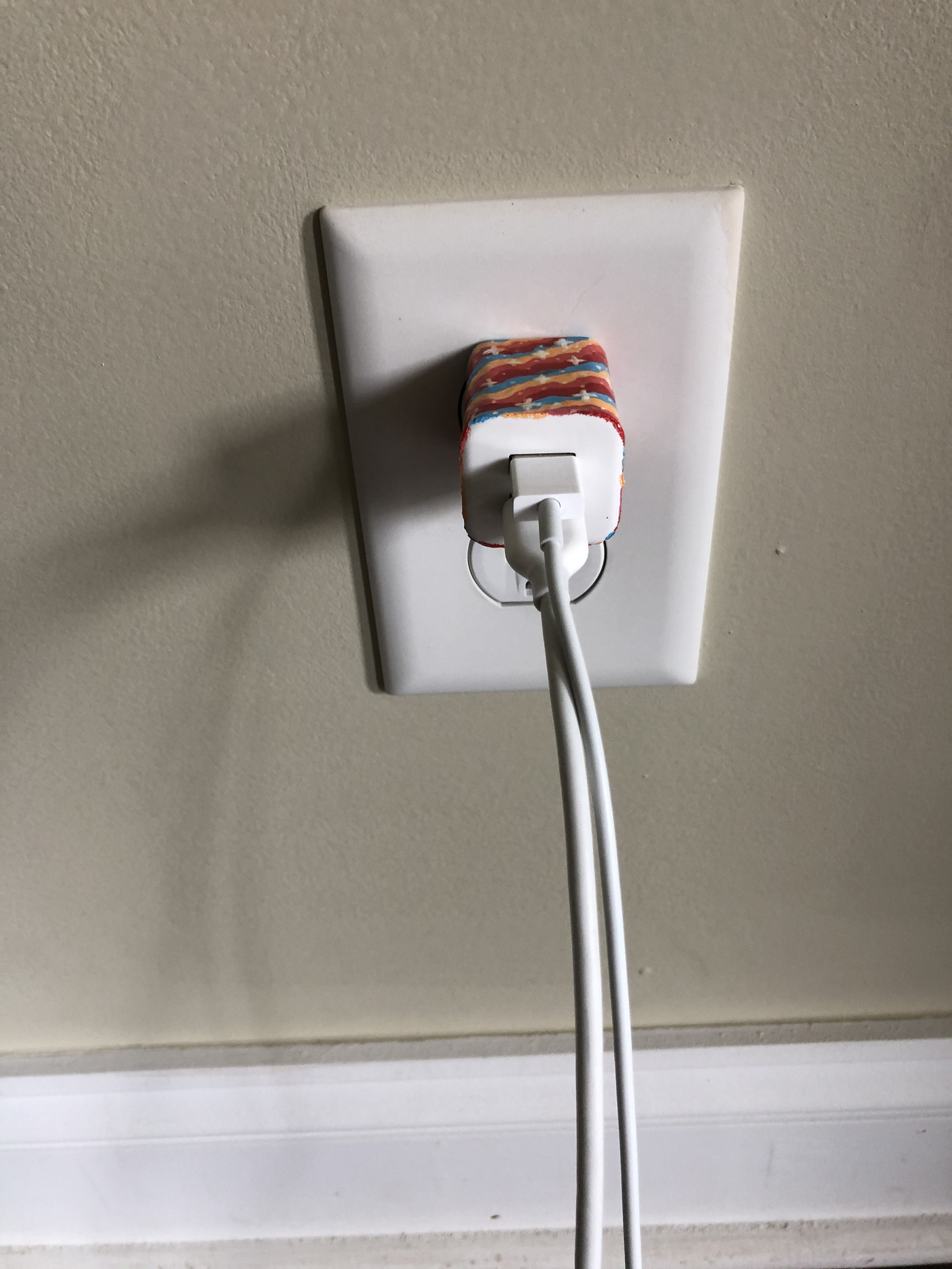 Painted Charger - Retro Pattern - Etsy