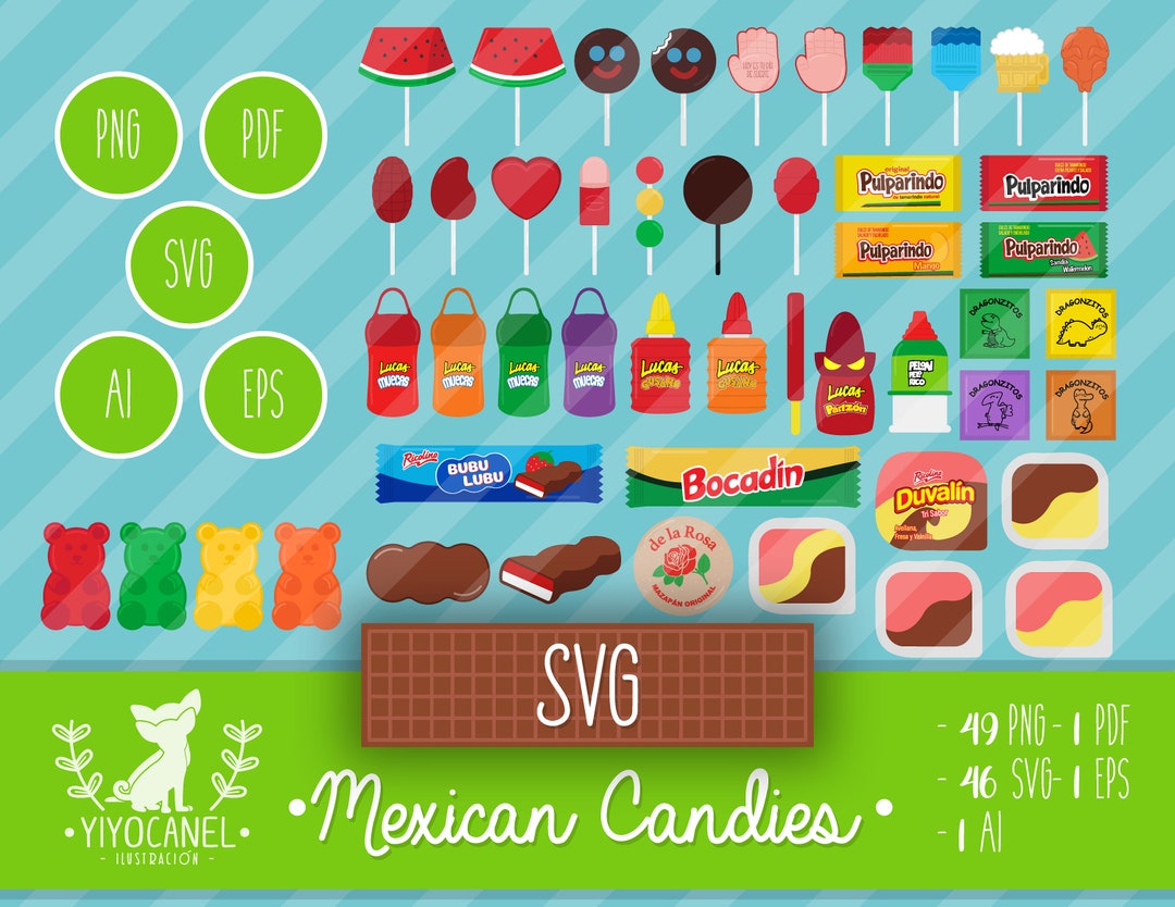 Mexican Candy Svg, Mexican Svg Files for Cricut, Mexican Candy Clipart ...