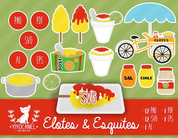Elotes svg Elotes svg archivo para cricut Cinco de mayo svg | Etsy México