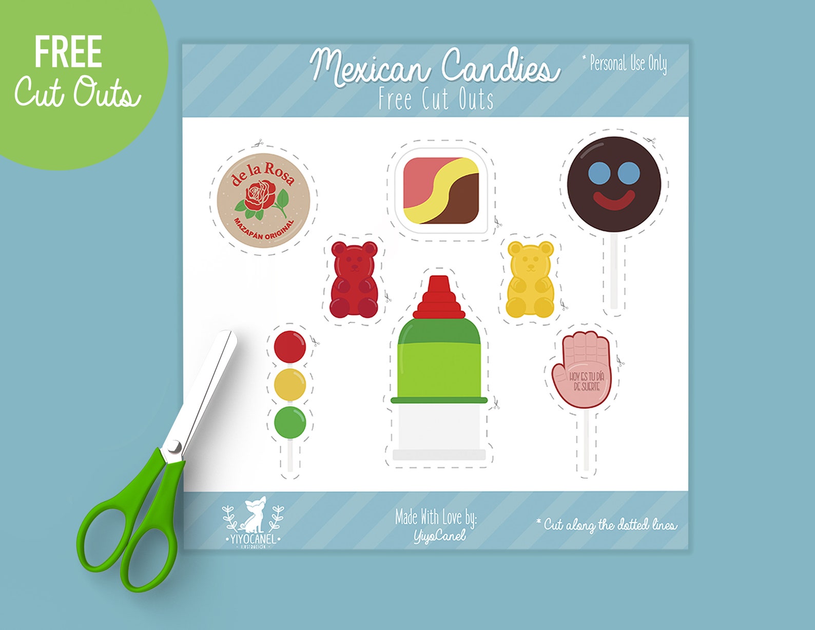 Mexican Candy Clipart Mexican Candy Digital Paper FREE - Etsy