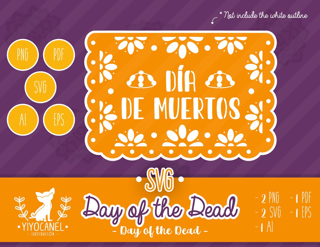 Papel Picado Día De Muertos Svg, Mexican Bunting Banner, Papel Picado ...