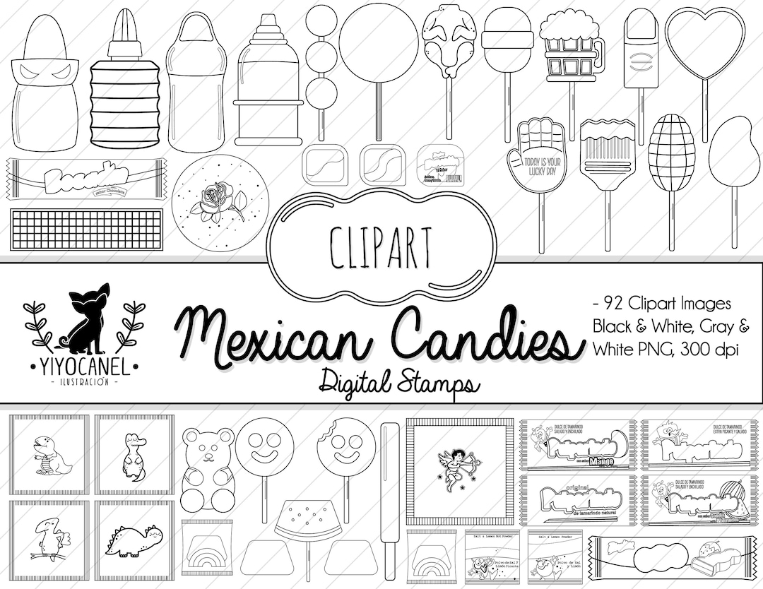 Mexican Candies Digital Stamps, Mexican Candy Clipart, Mexican Candy ...