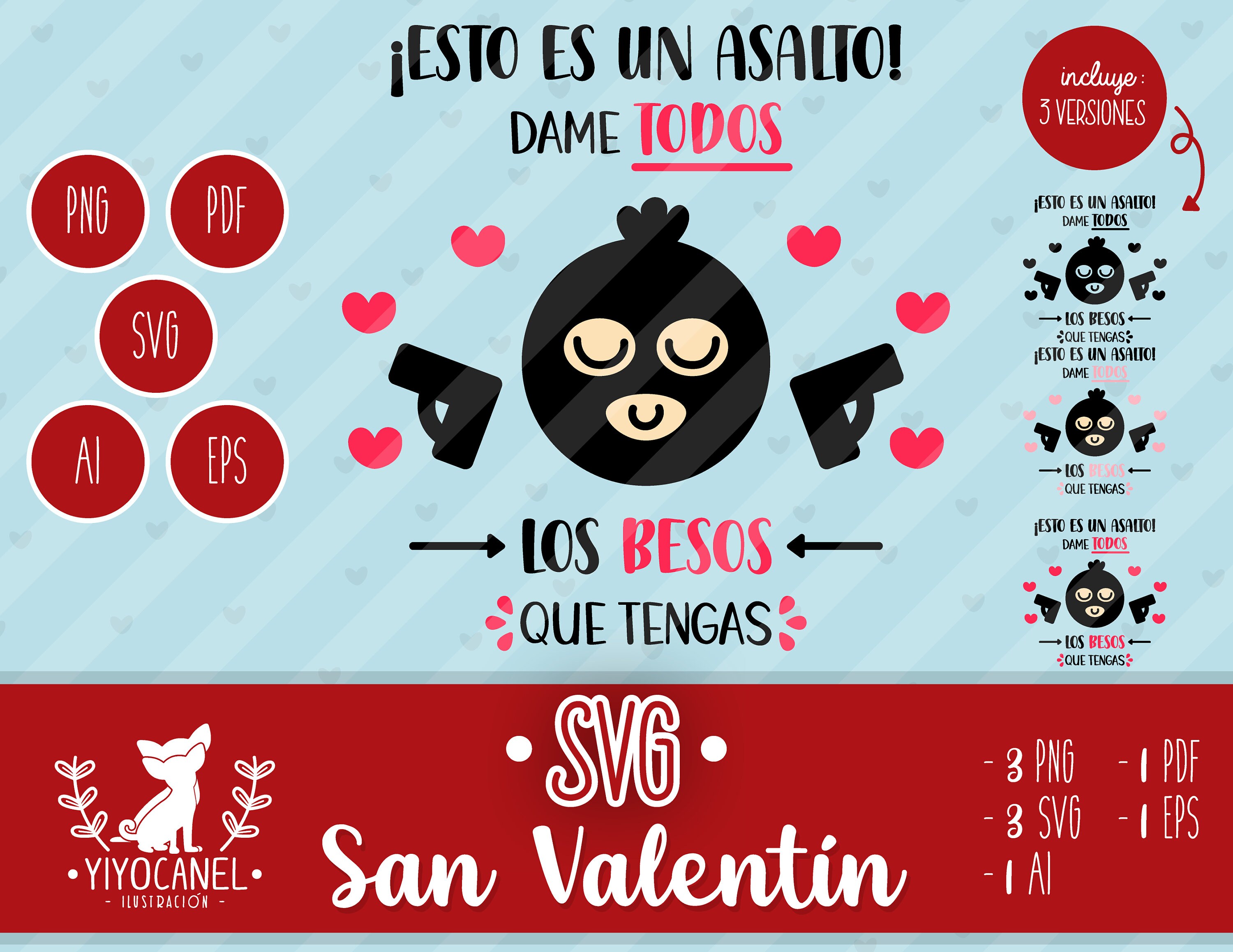 Dame Todos Los Besitos Que Tengas Svg Mexican Valentines Svg - Etsy