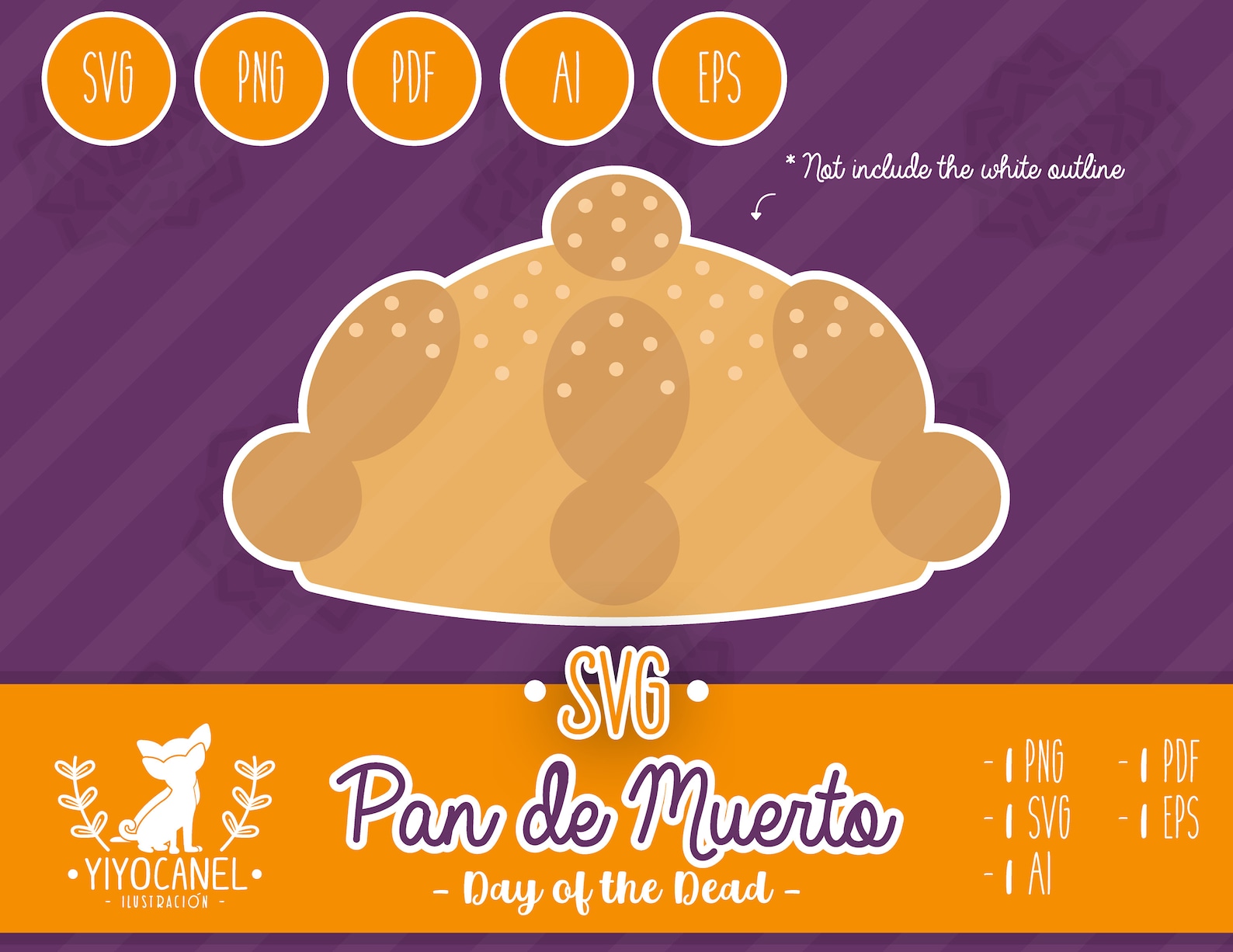 Pan de muertos svg Mexican bread svg Day of the dead bread - Etsy México