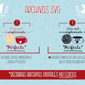 Eres Mi Complemento Perfecto Svg, Mexican Valentines Svg, Cut File for Cricut, Mexican Bread Svg ...