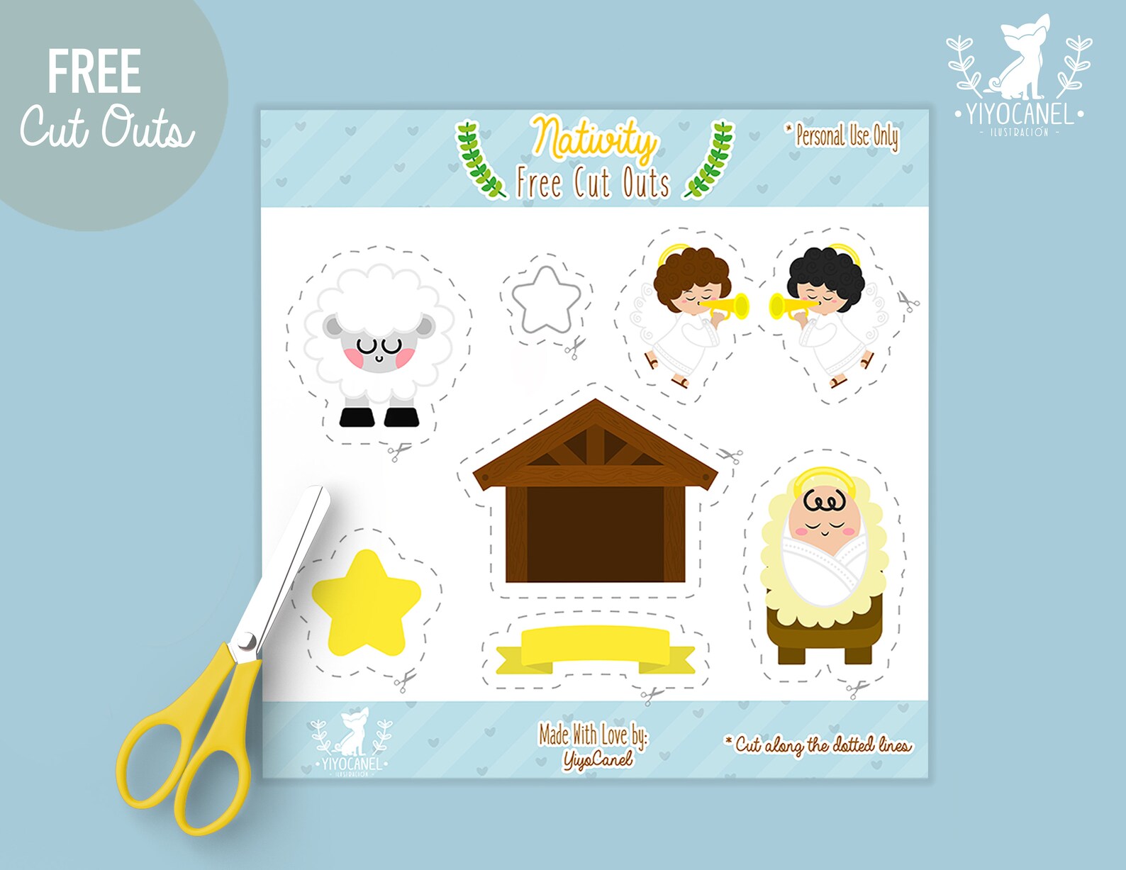 Nativity Clipart, Nativity Digital Paper, Nativity Cutouts, Nativity ...