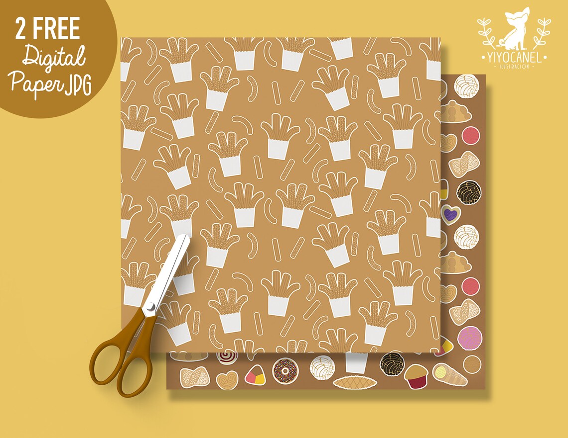 Churro Svg Mexican Bread Digital Papers Svg Files for - Etsy
