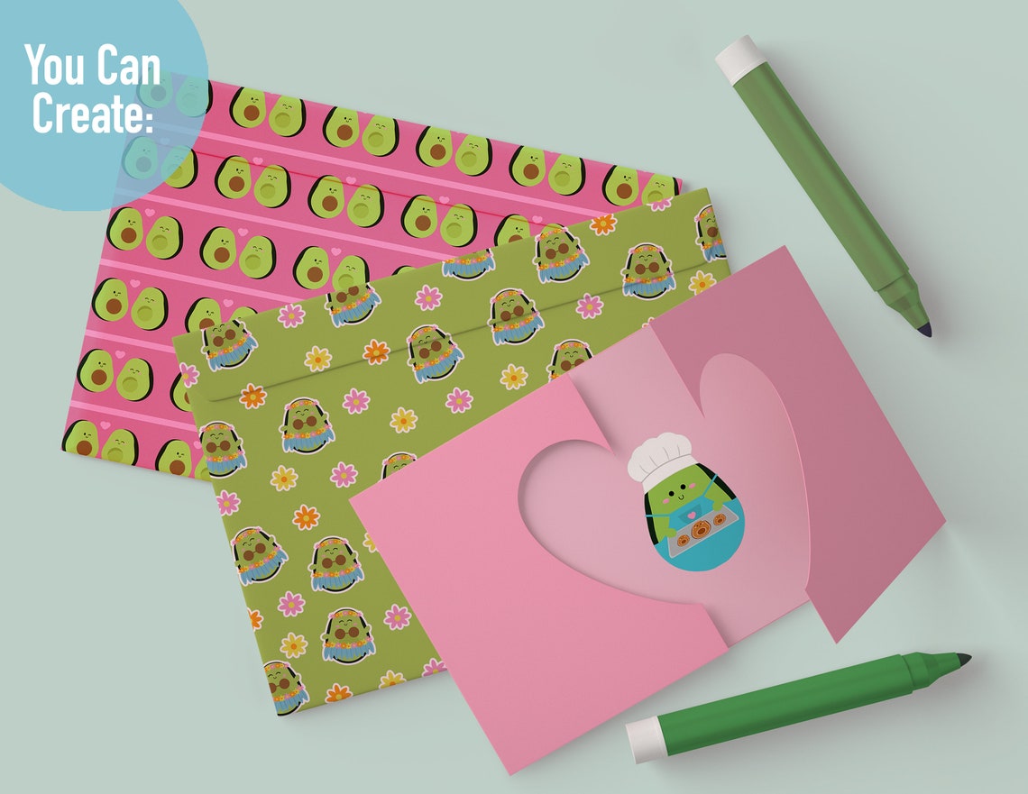 Avocado Digital Paper FREE Avocado Cut Out Sheet Avocado - Etsy