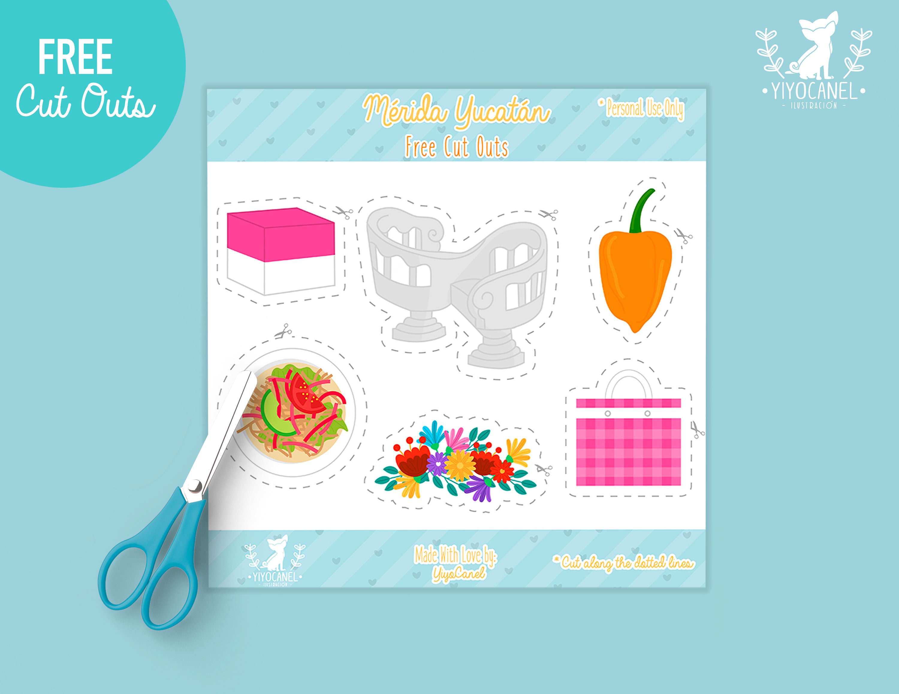 Merida Yucatan clipart Yucatan digital paper Merida cutouts | Etsy