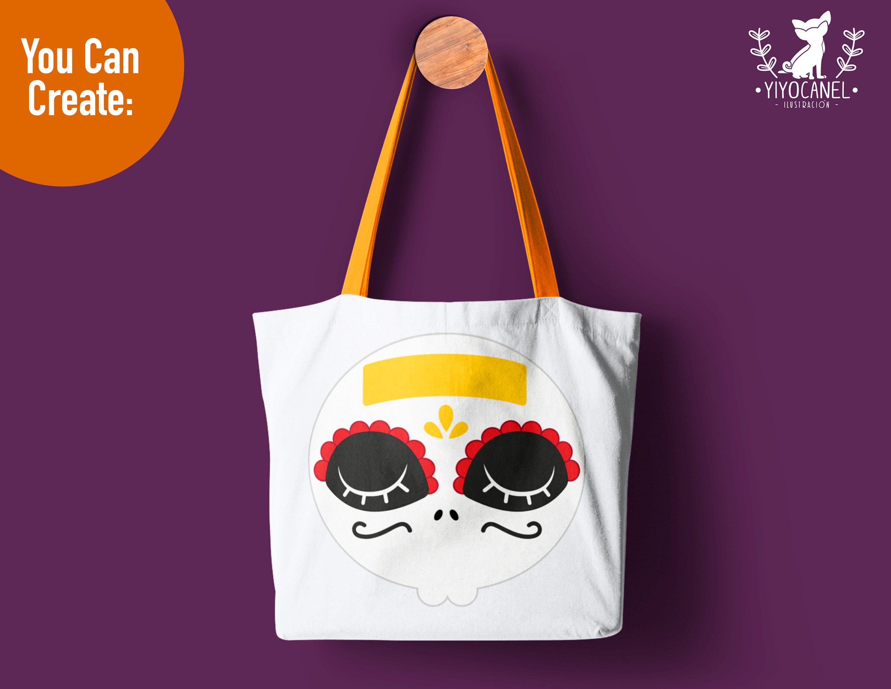 Mexican Sugar Skulls Clipart Free Digital Papers Free | Etsy