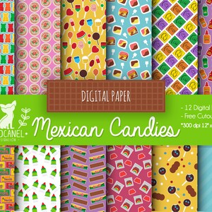 Mexican Candy Clipart, Mexican Candy Digital Paper, FREE Cutout Sheet ...