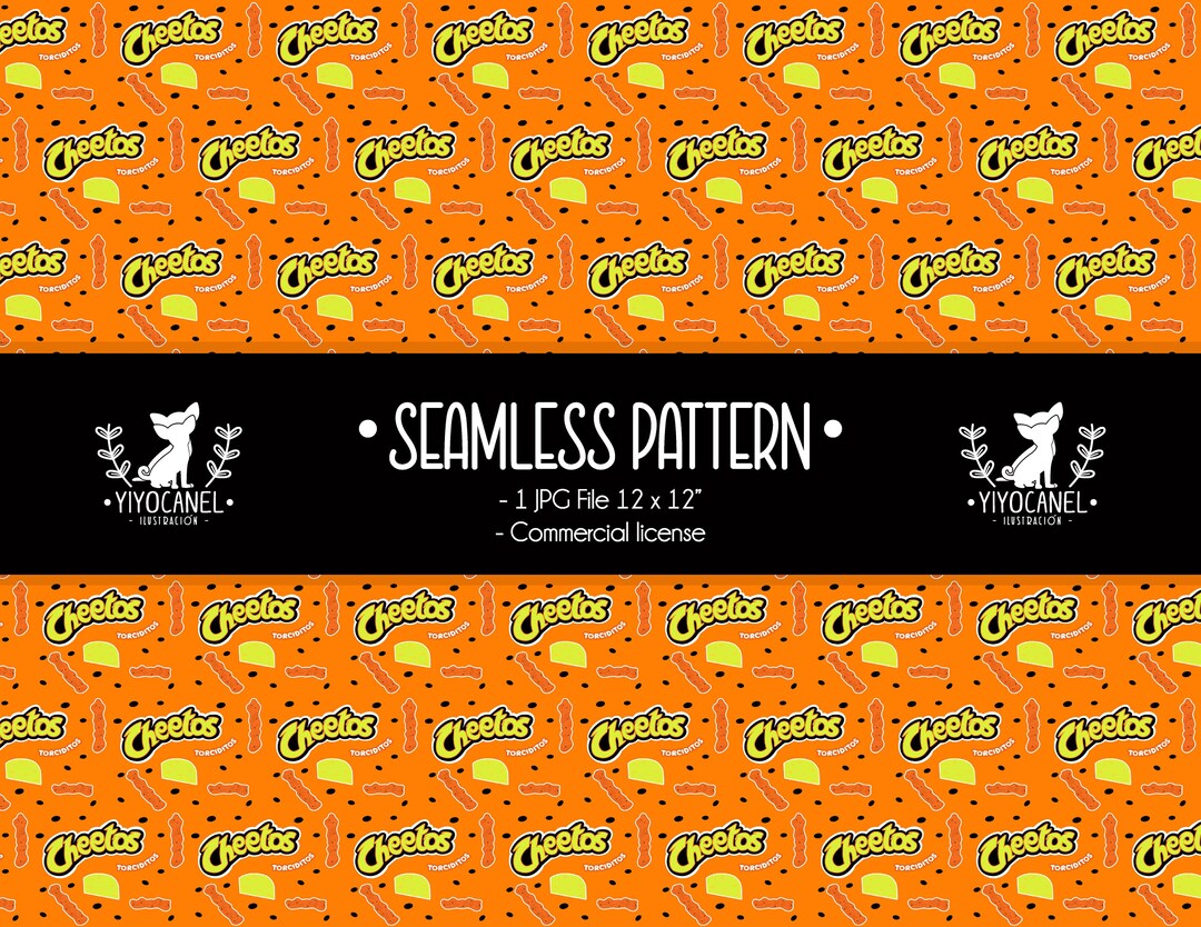 Cheetos Seamless Pattern, Mexico Digital Paper, Cheetos Seamless Repeat ...