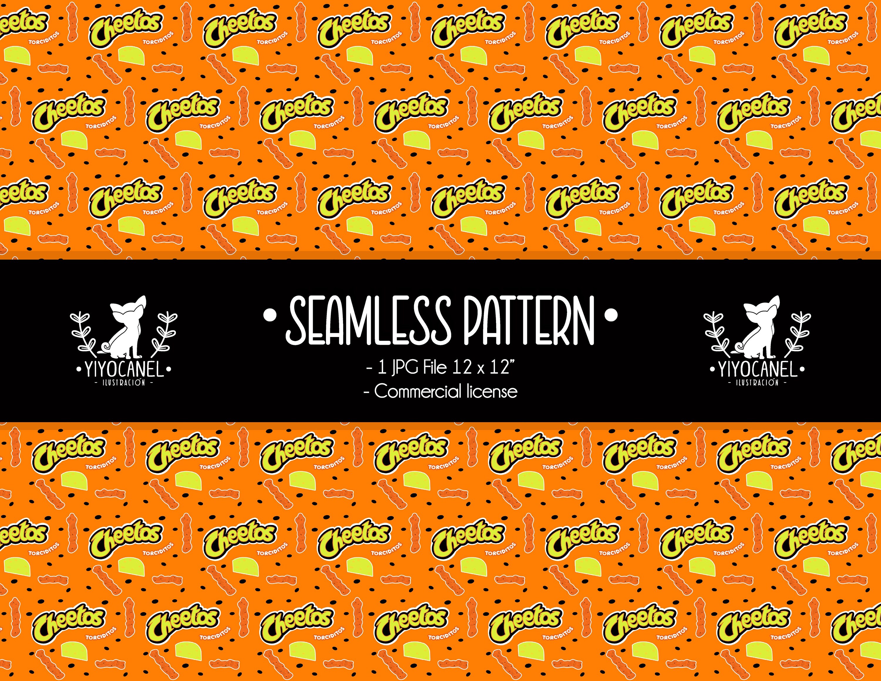 Cheetos Seamless Pattern, Mexico Digital Paper, Cheetos Seamless Repeat ...