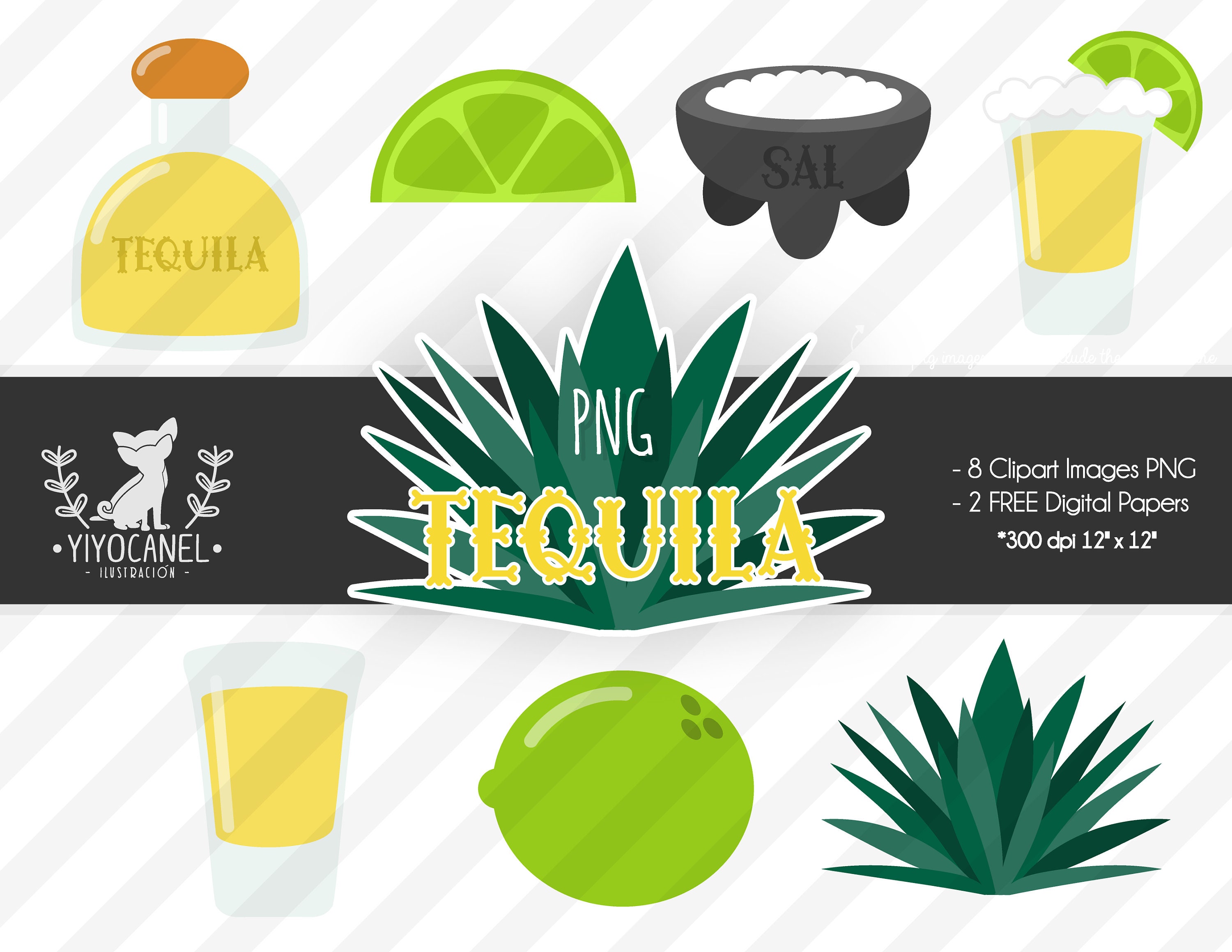 Mexican Tequila Clipart, FREE Tequila Digital Paper, Tequila ...