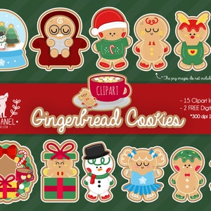 Gingerbread Clipart, Free Gingerbread Digital Paper, Christmas Clipart ...