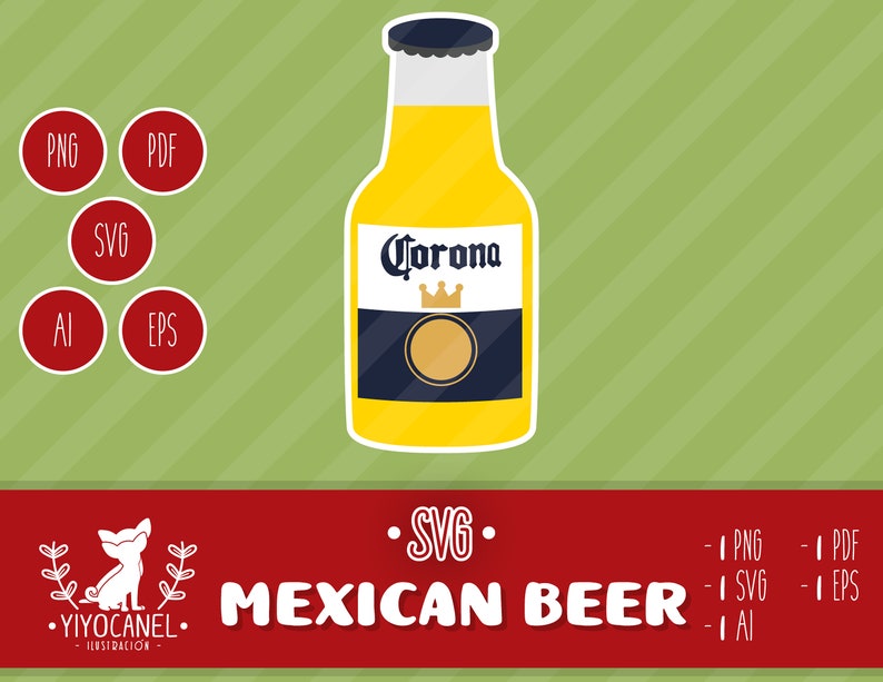 Mexican Beer Svg, Mexican Svg File for Cricut, Mexican Beer Clipart ...
