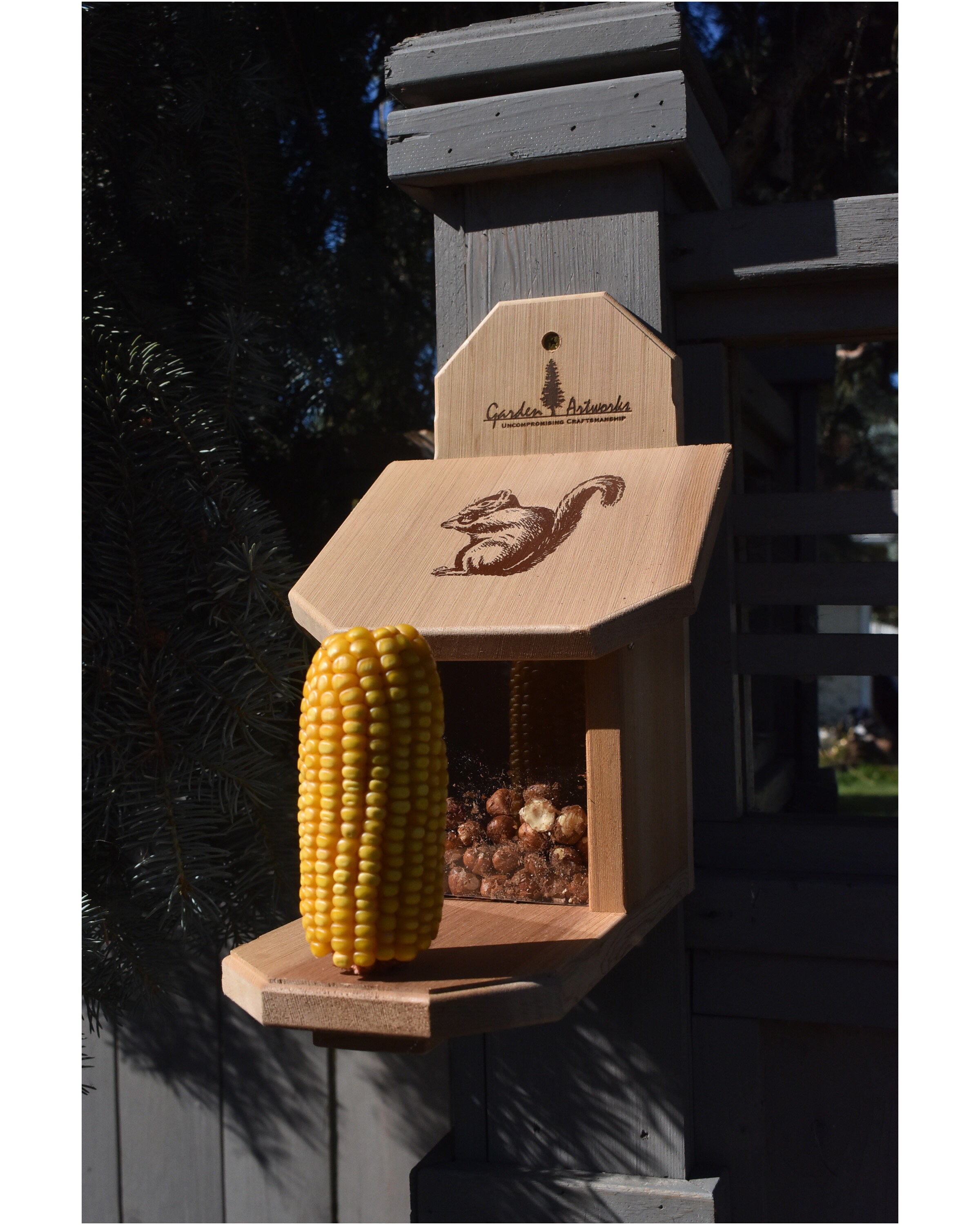 Squirrel Munch Nut Box With Corn Cob Holder - Etsy