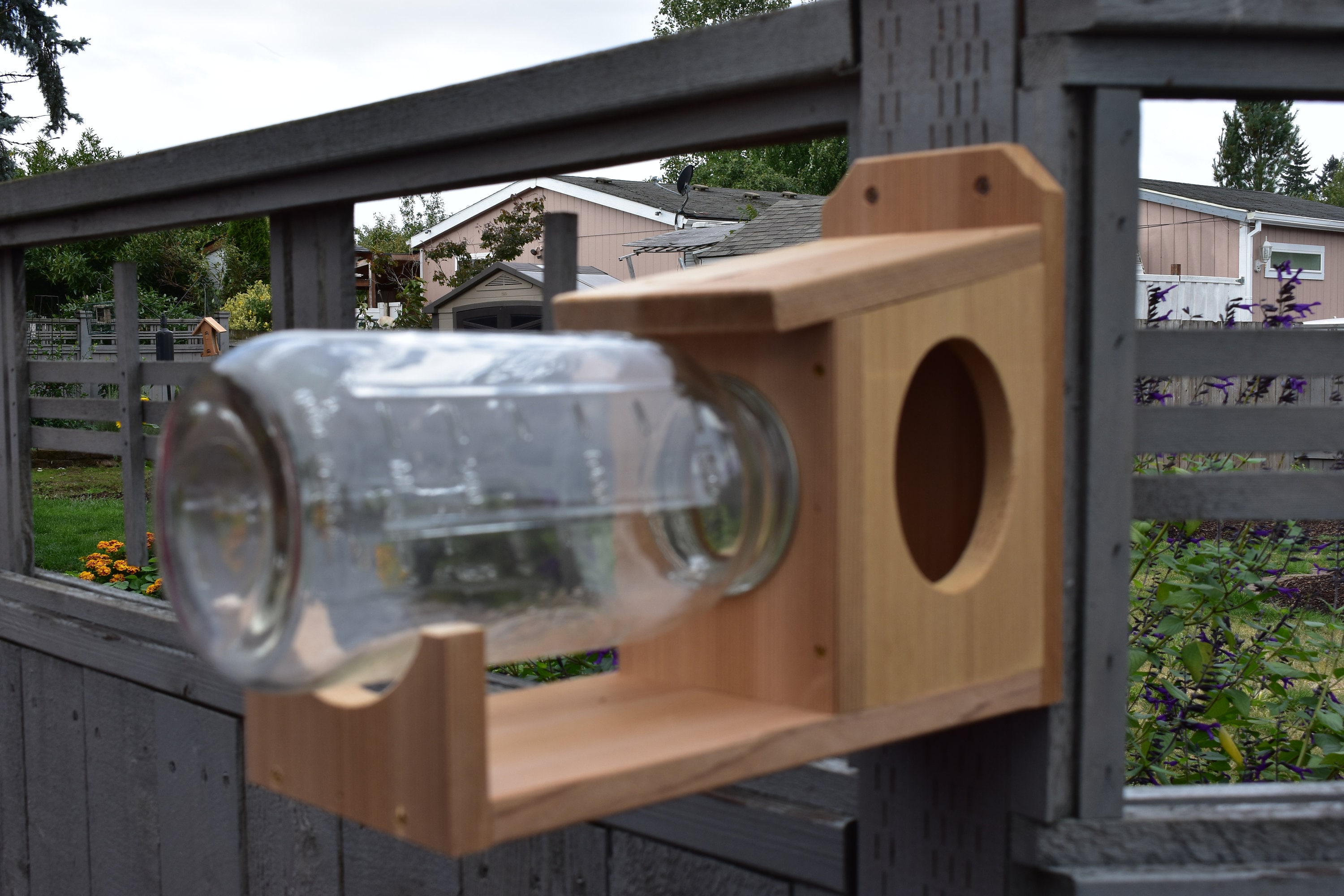 Squirrel Feeder. Screw in Place 1/2 Gallon Mason Jar - Etsy