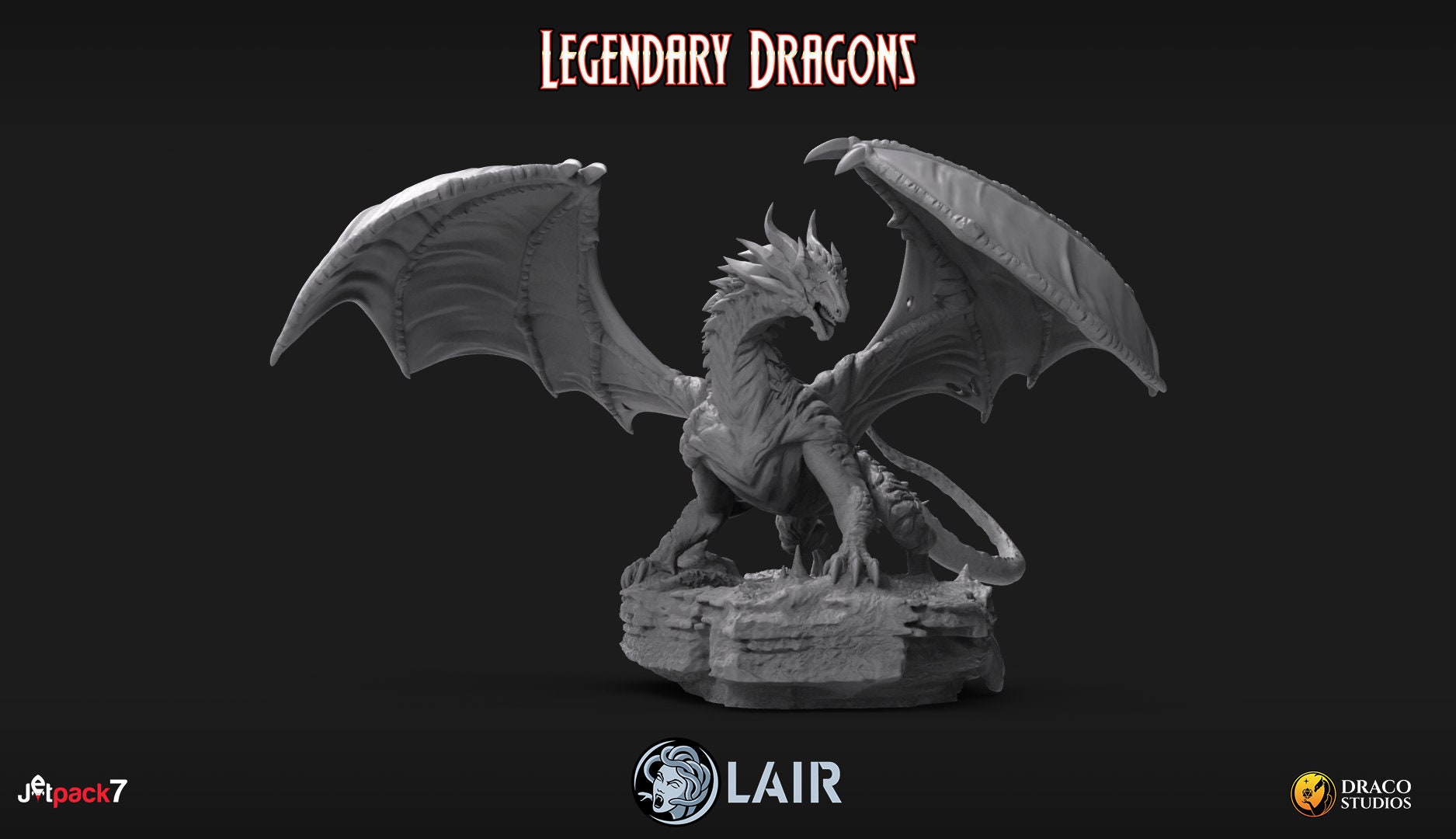 Kundal Jetpack 7 Legendary Dragons Draco Studios Lair Miniature Toys ...