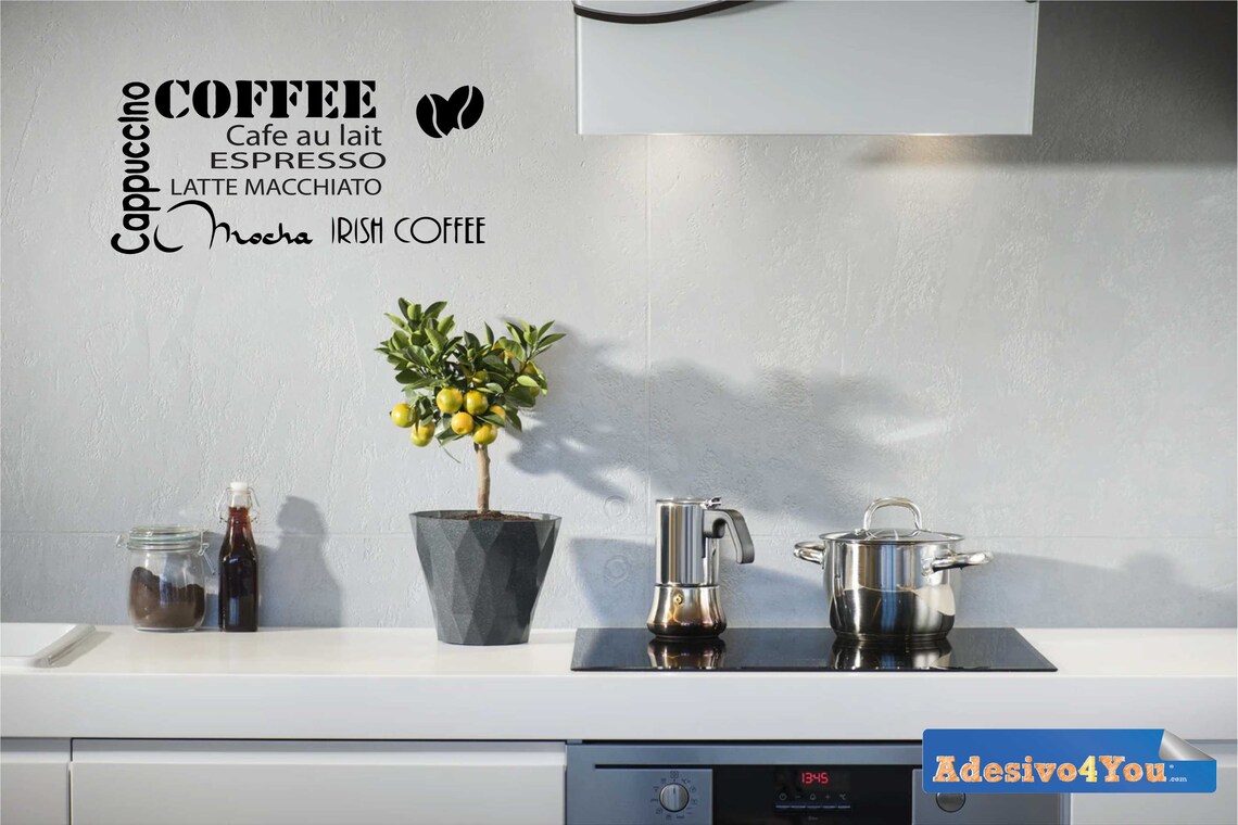 Cappuccino Coffee Wall Sticker Home Decoration Interior Design Wall ...