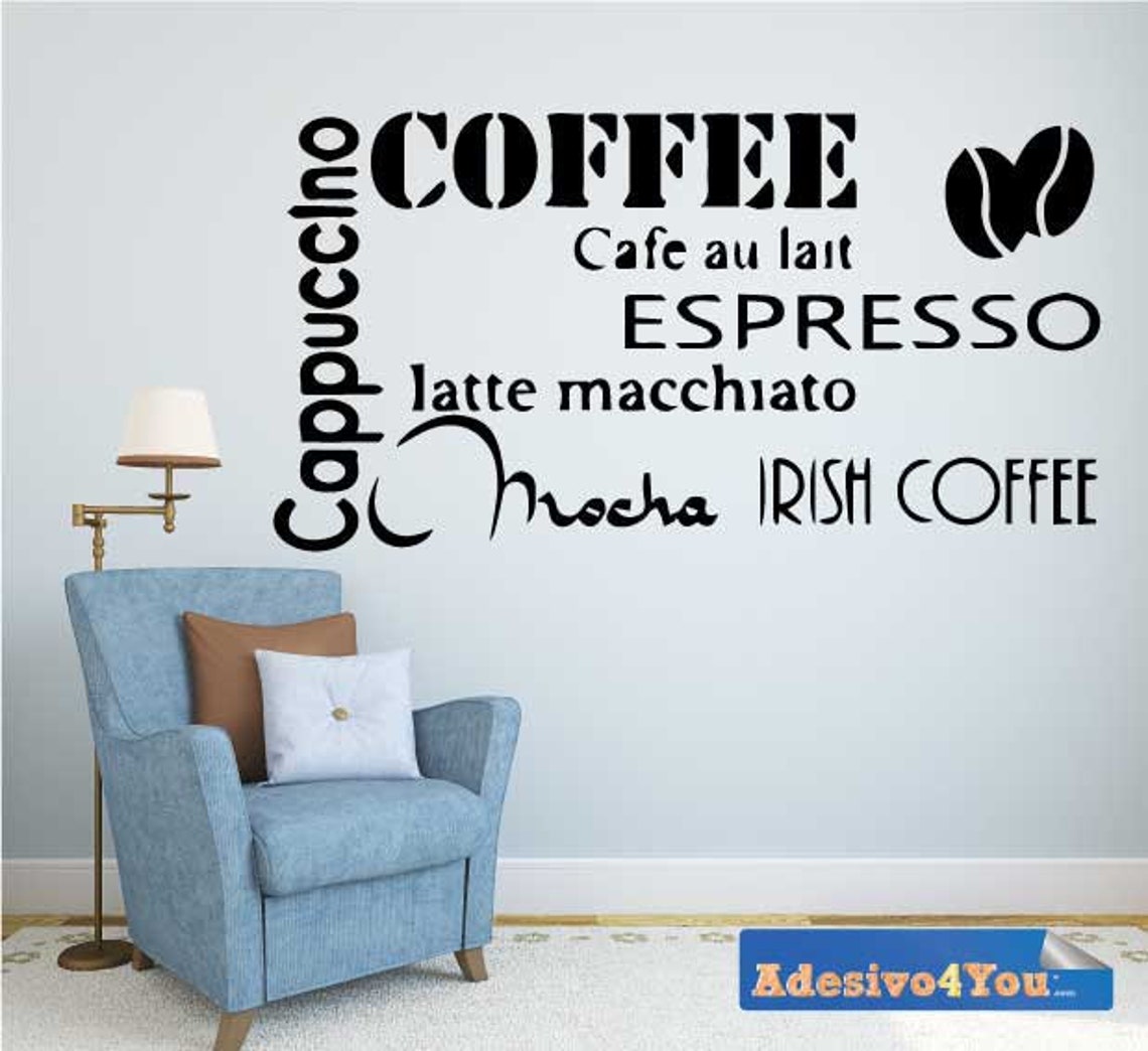 Cappuccino Coffee Wall Sticker Home Decoration Interior Design Wall ...