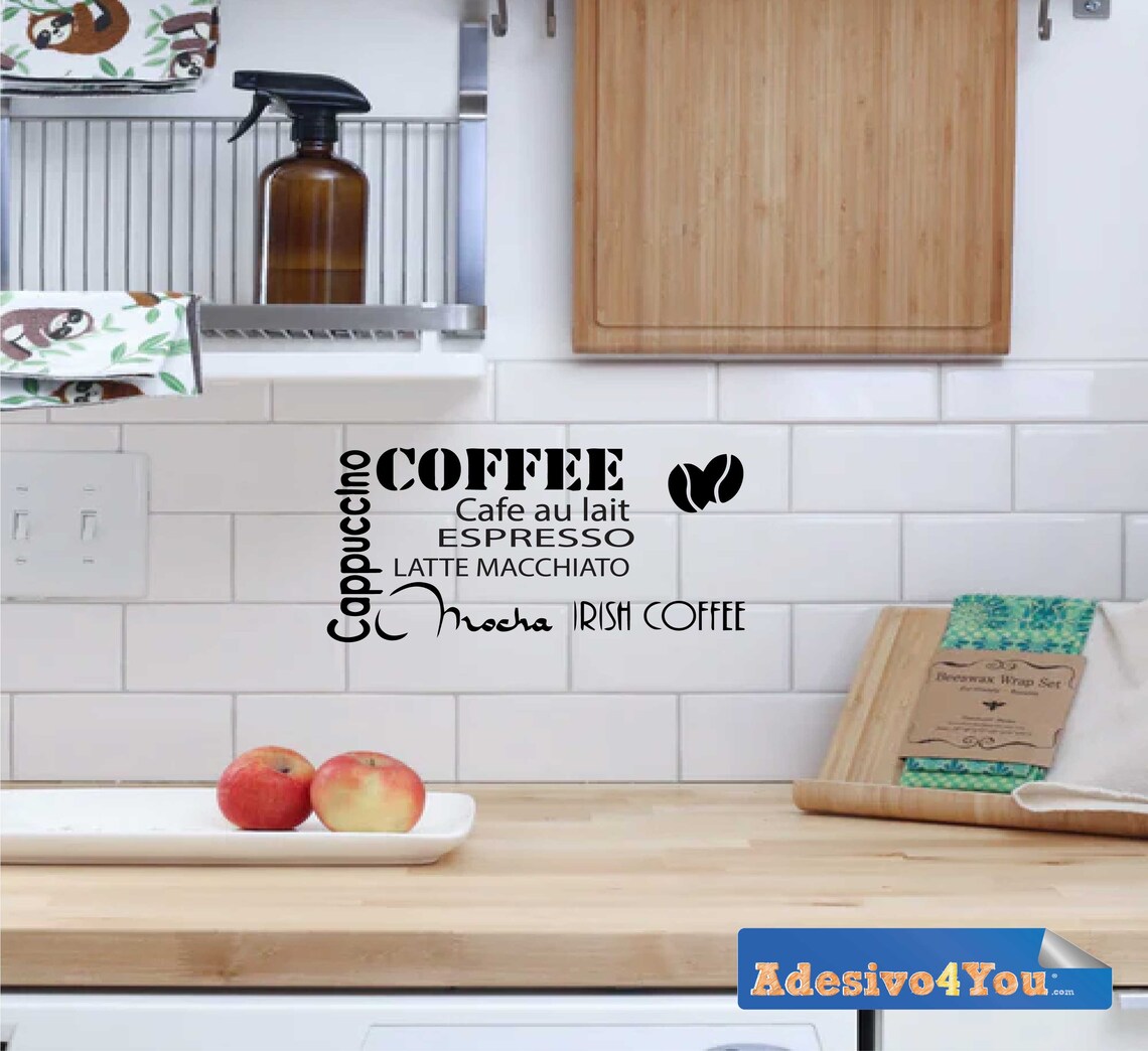 Cappuccino Coffee Wall Sticker Home Decoration Interior Design Wall ...