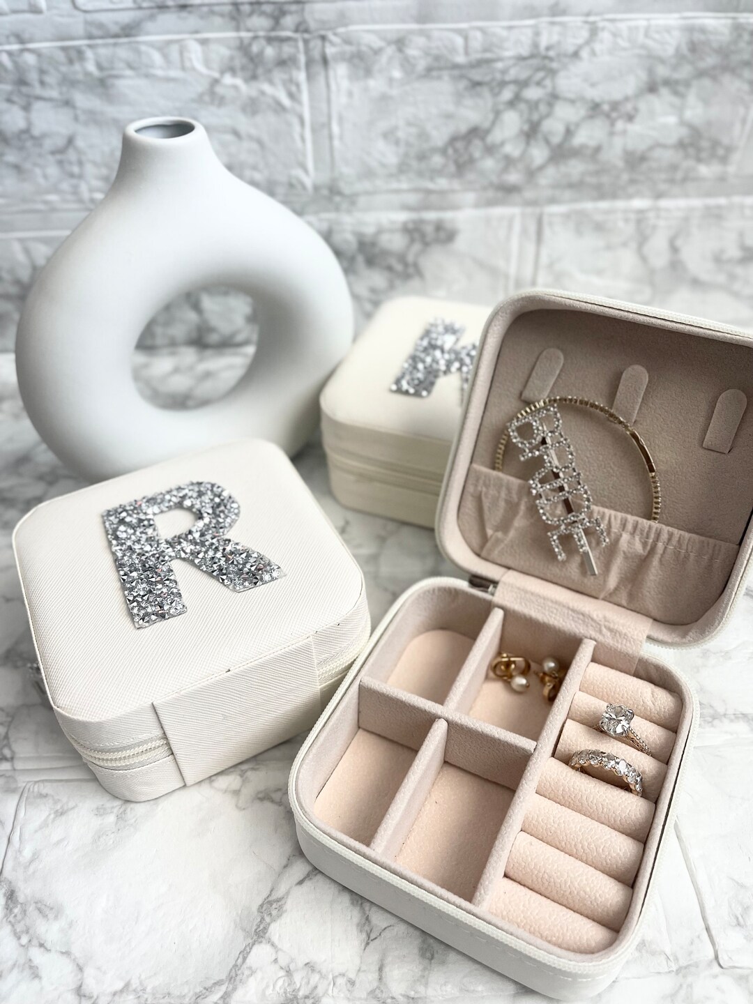 Monogrammed Jewelry Box Personalized Gift for Bridesmaids Bridesmaid ...