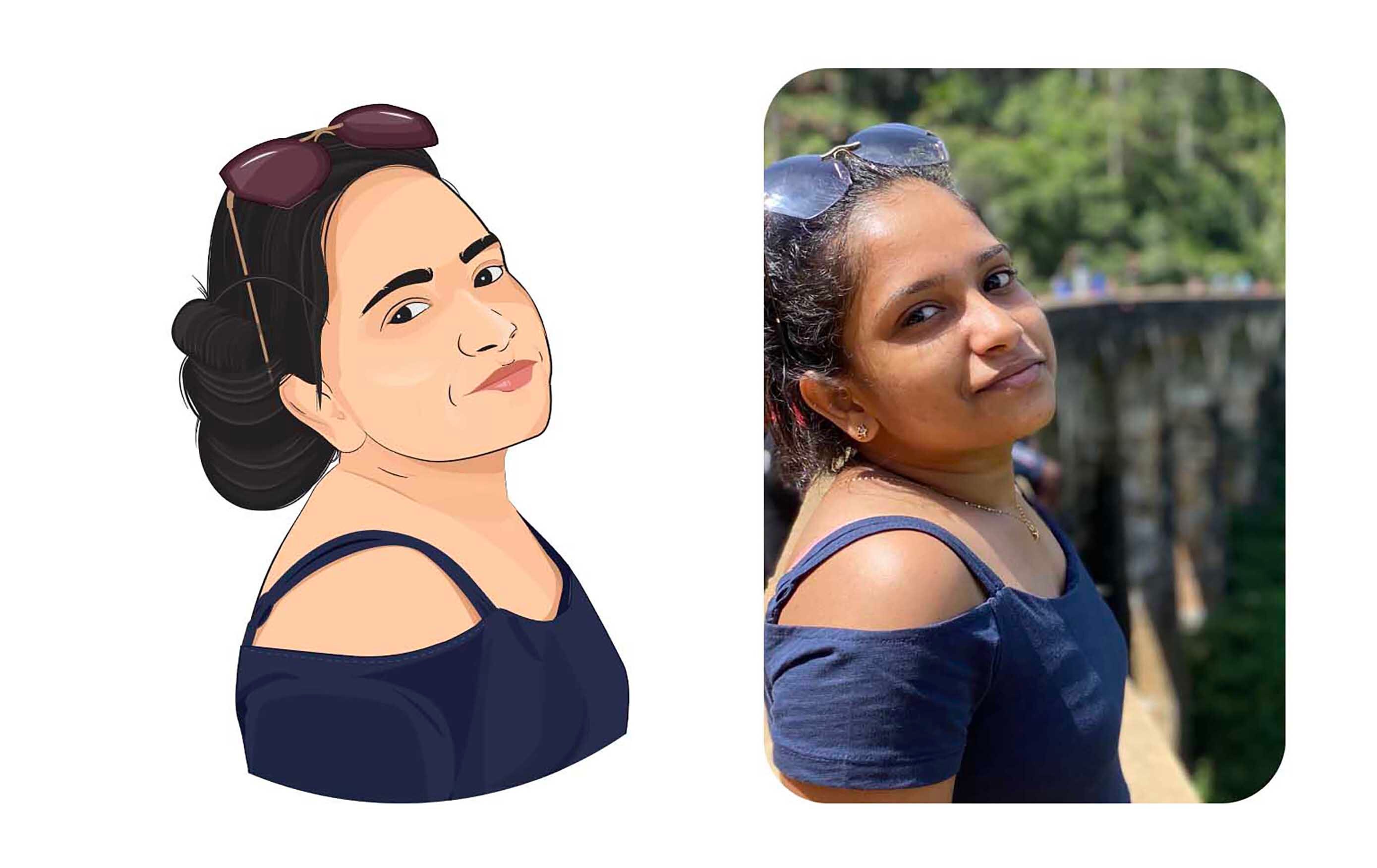 Custom Digital Portrait Drawing, Cartoon Character Drawing ...