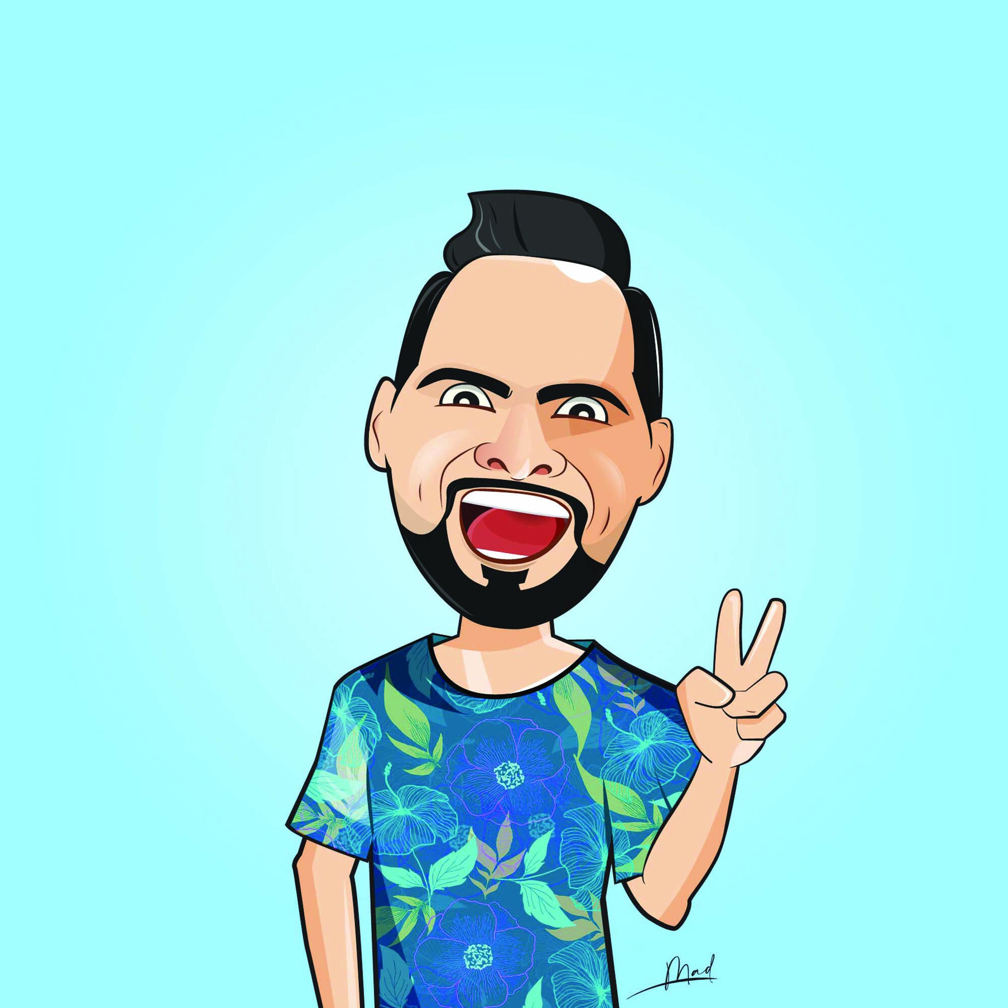 Custom Digital Portrait Drawing, Cartoon Character Drawing ...