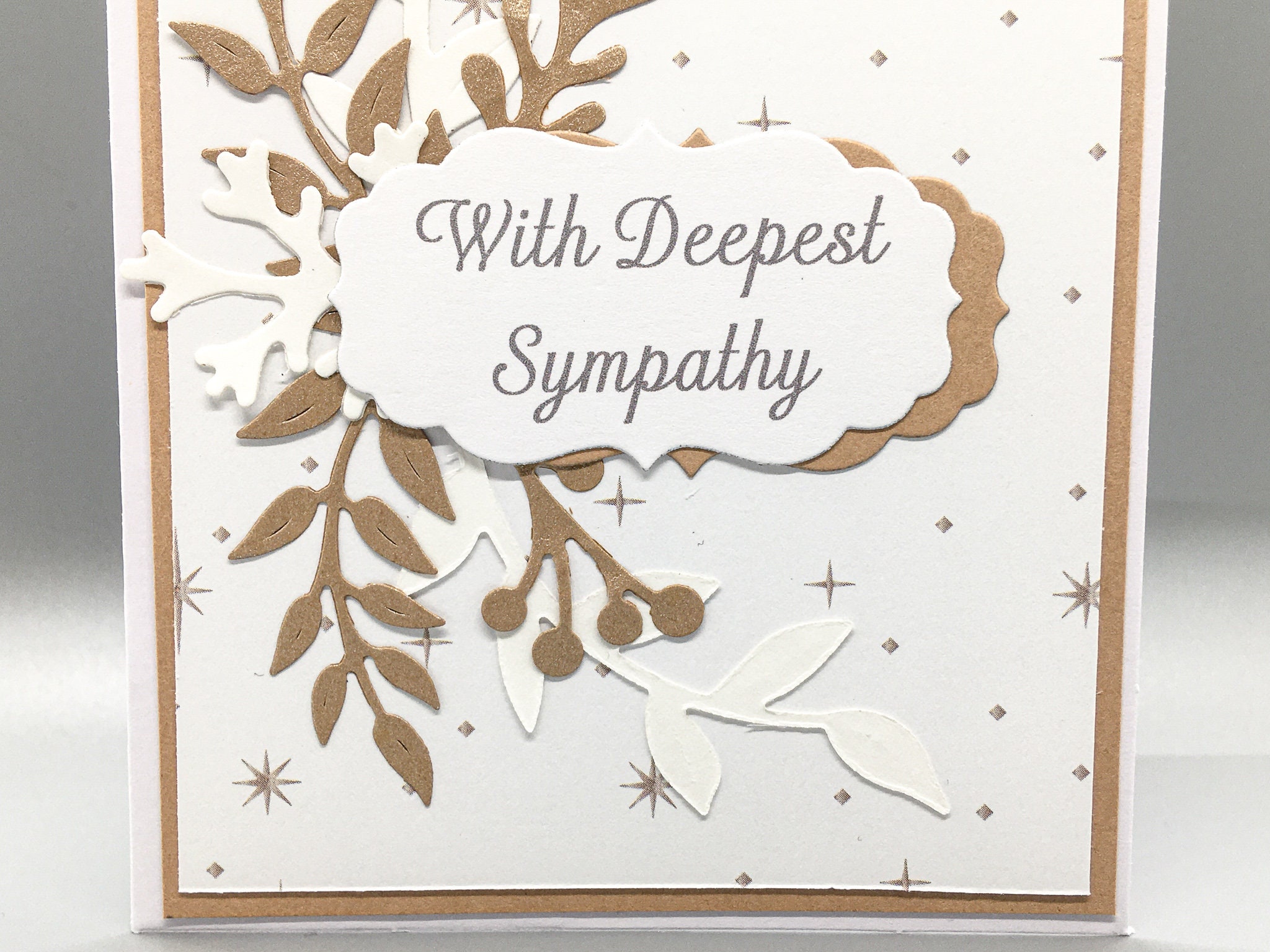 Handmade Foliage Sympathy Card: Elegant Condolence Card - Etsy