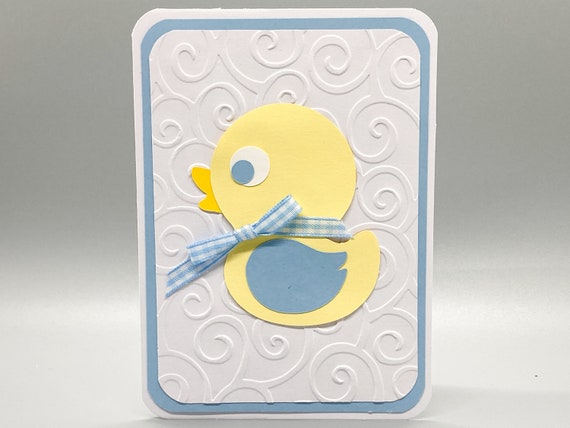 Duck Baby Card Baby Boy Card Baby Card Welcome Baby Card - Etsy
