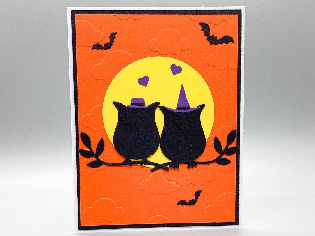 Owl Love Card, Spooky Card, Cute Halloween Card, Funny Halloween Card ...